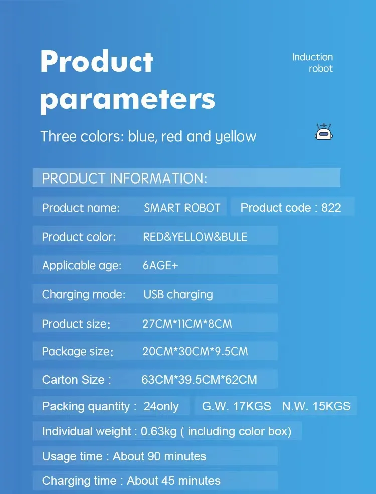 Talking Robot Electronic Walk Gesture Remote Control Induction Robots ...