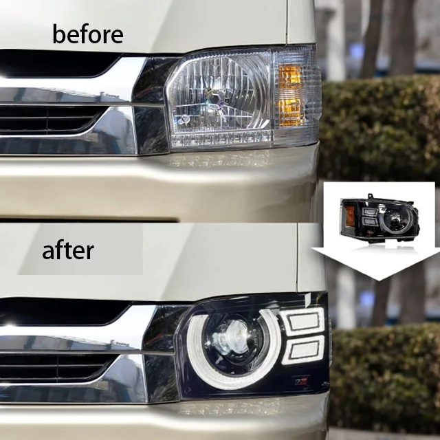 Auto Parts Headlights Hiace200 2005-2018 Wholesale Car Led Lights for ...