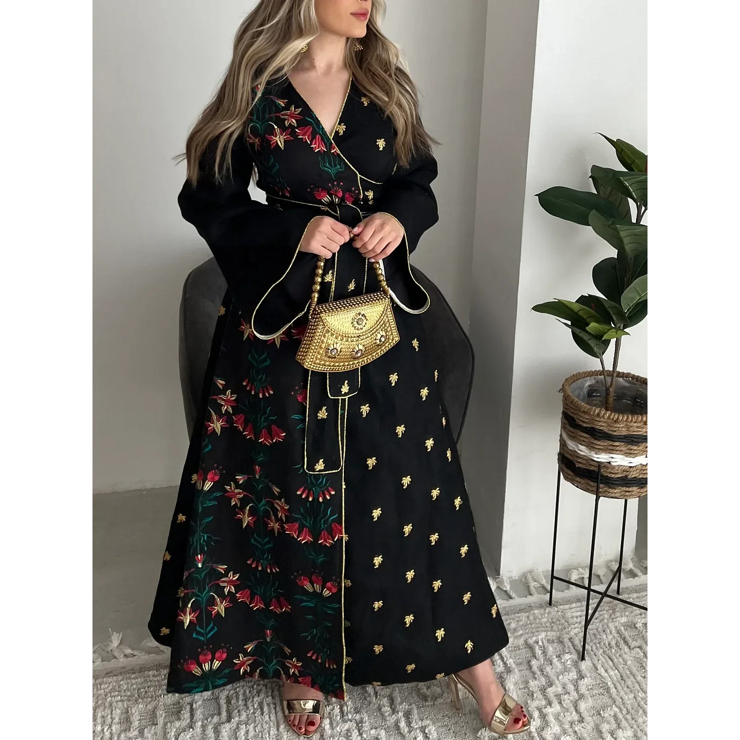 Custom OEM Middle east Arabic Kuwait Party Ramadan Printed tie dress ...