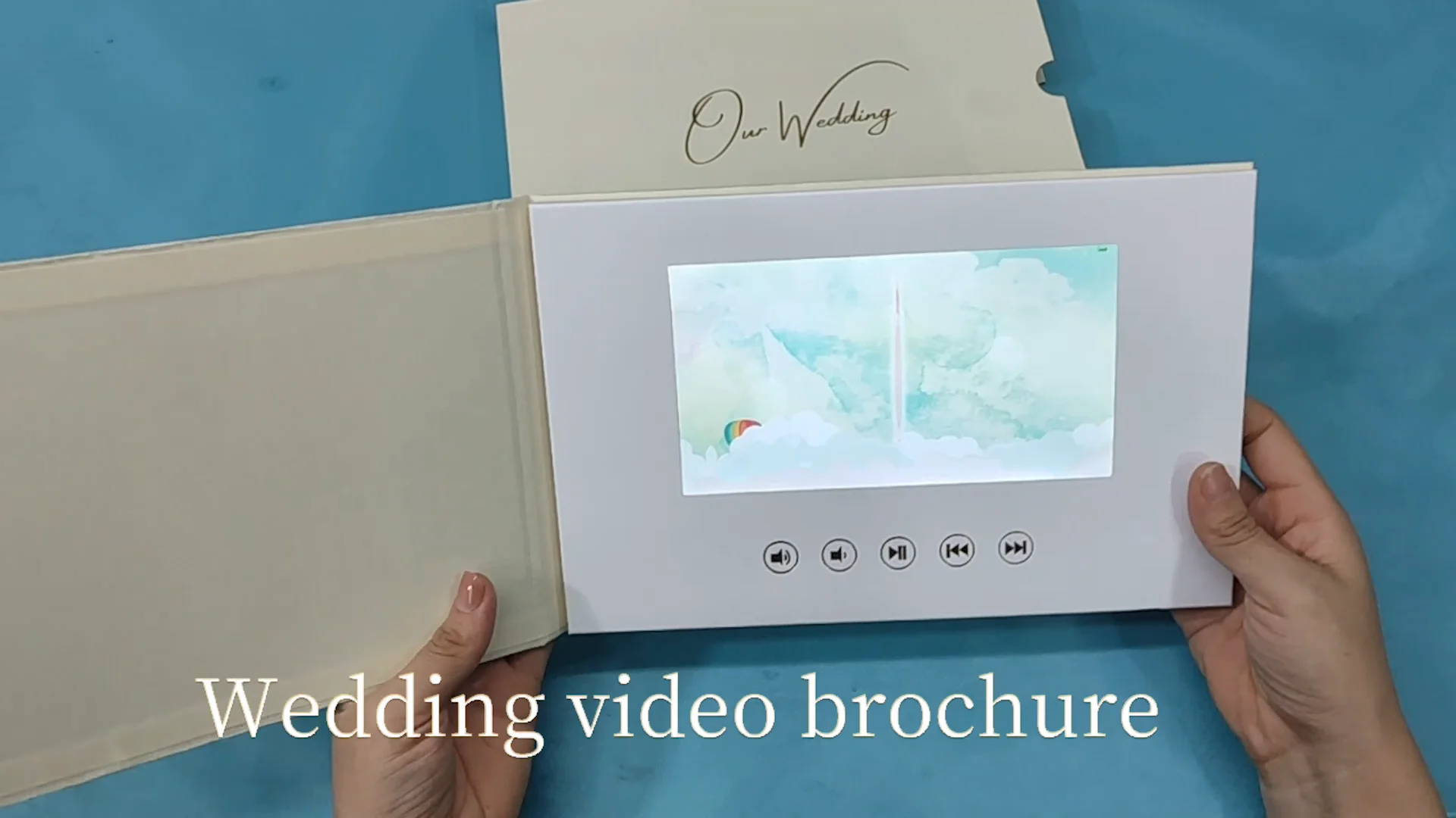 Customized Digital Video Book Our Wedding Greeting Card 7 Inch Hd Ips ...