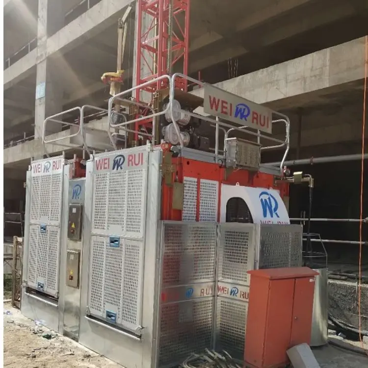 Sc200 Double Cages Efficient Transfer Construction Hoist - Buy Elevator ...