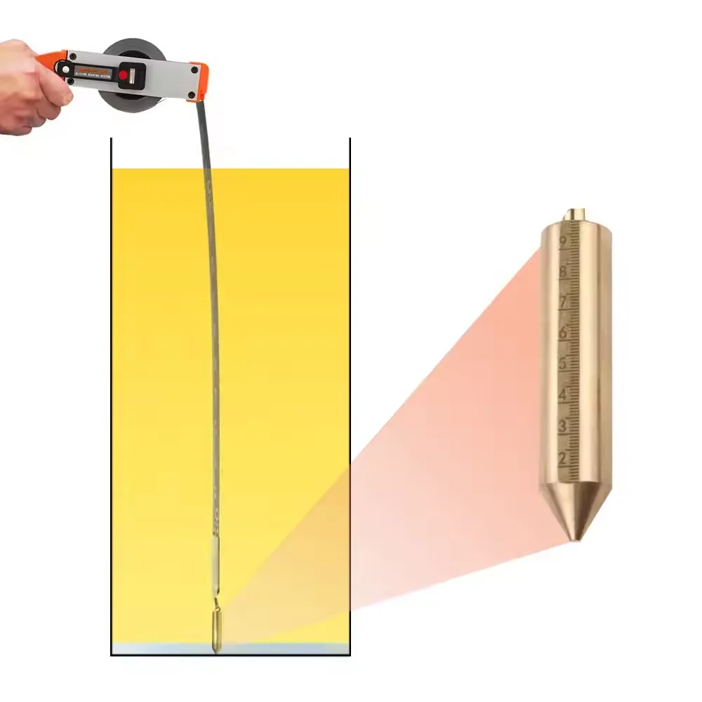 Handheld Oil Gauging Tape - 15M Stainless Steel Measure