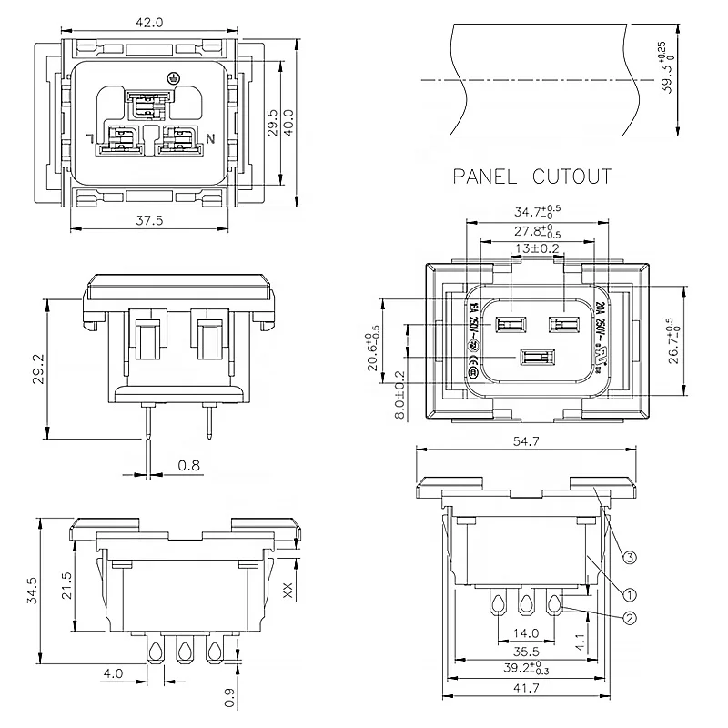 IEC 320 C19 Receptacle - Lockable Power Strip for Industrial Use