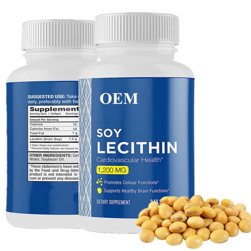 Oem/odm/obm Natural Healthcare Soy Lecithin Capsules 1200mg Soy ...