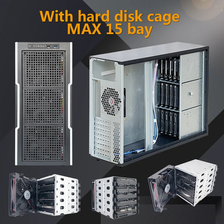Zhenloong Full Tower Nas Case In Computer Case Itx Matx Atx Eatx 15 Bay ...
