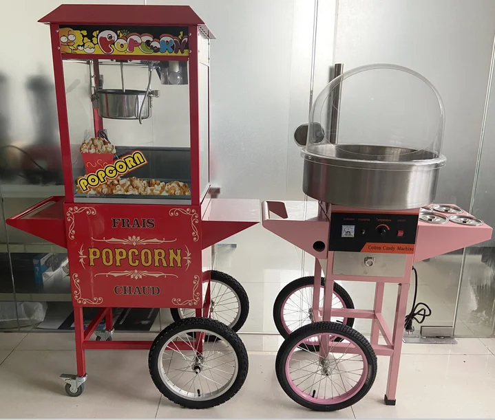 Commercial Cycle Popcorn Coating Machine With Wheels Electric Pop Corn ...