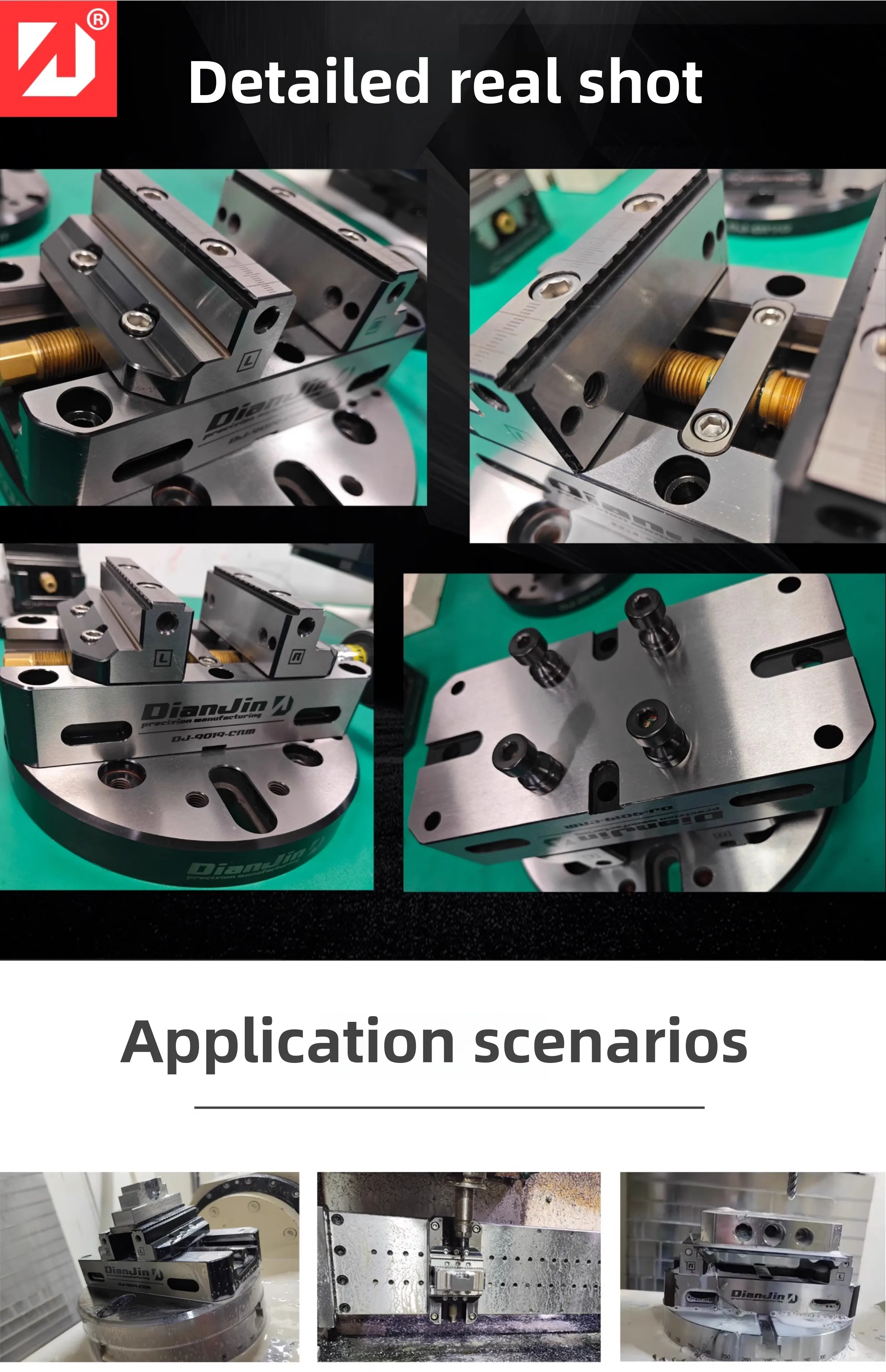 Four or Five Axis Fixtures Self-Centering Steel Bench Vise CNC ...