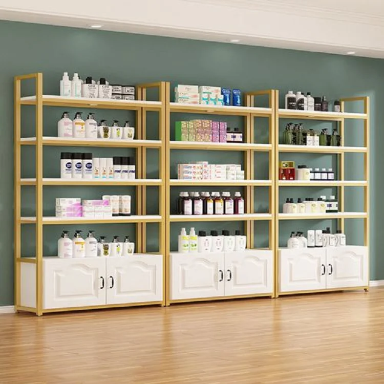 Cosmetic Shop Display Furniture Rack Wooden Metal Display Racks for ...