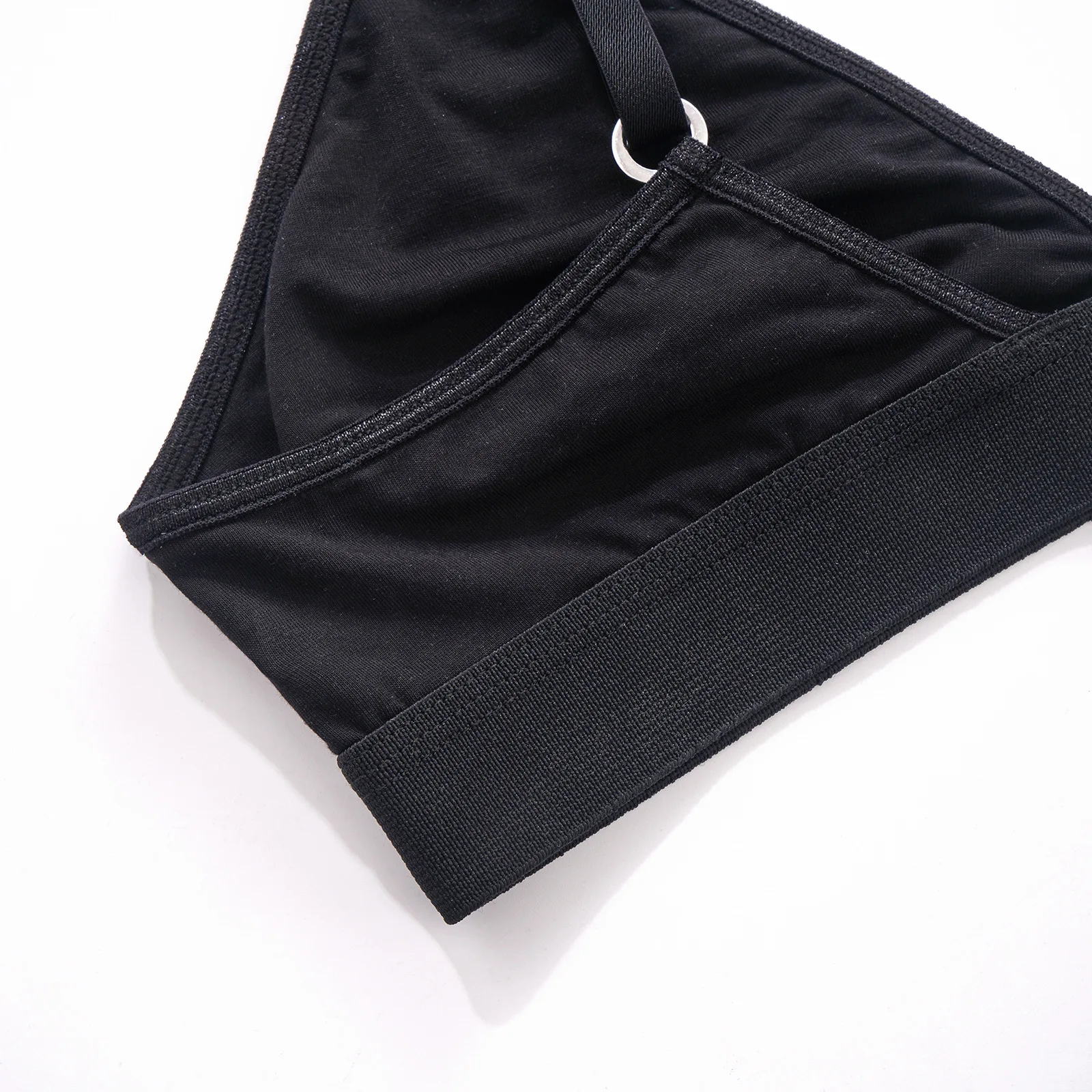Women's Custom Cotton Bamboo Boxer Brief Sports Bra Set Sexy Solid ...