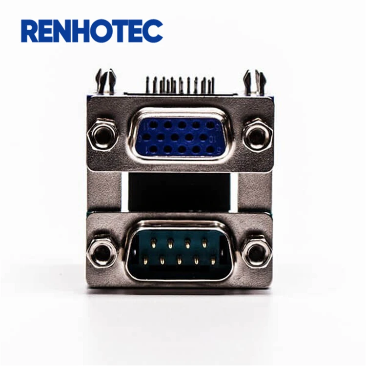 Stacked 9pin 15pin 37pin D-SUB Connectors - Reliable PCB Mount