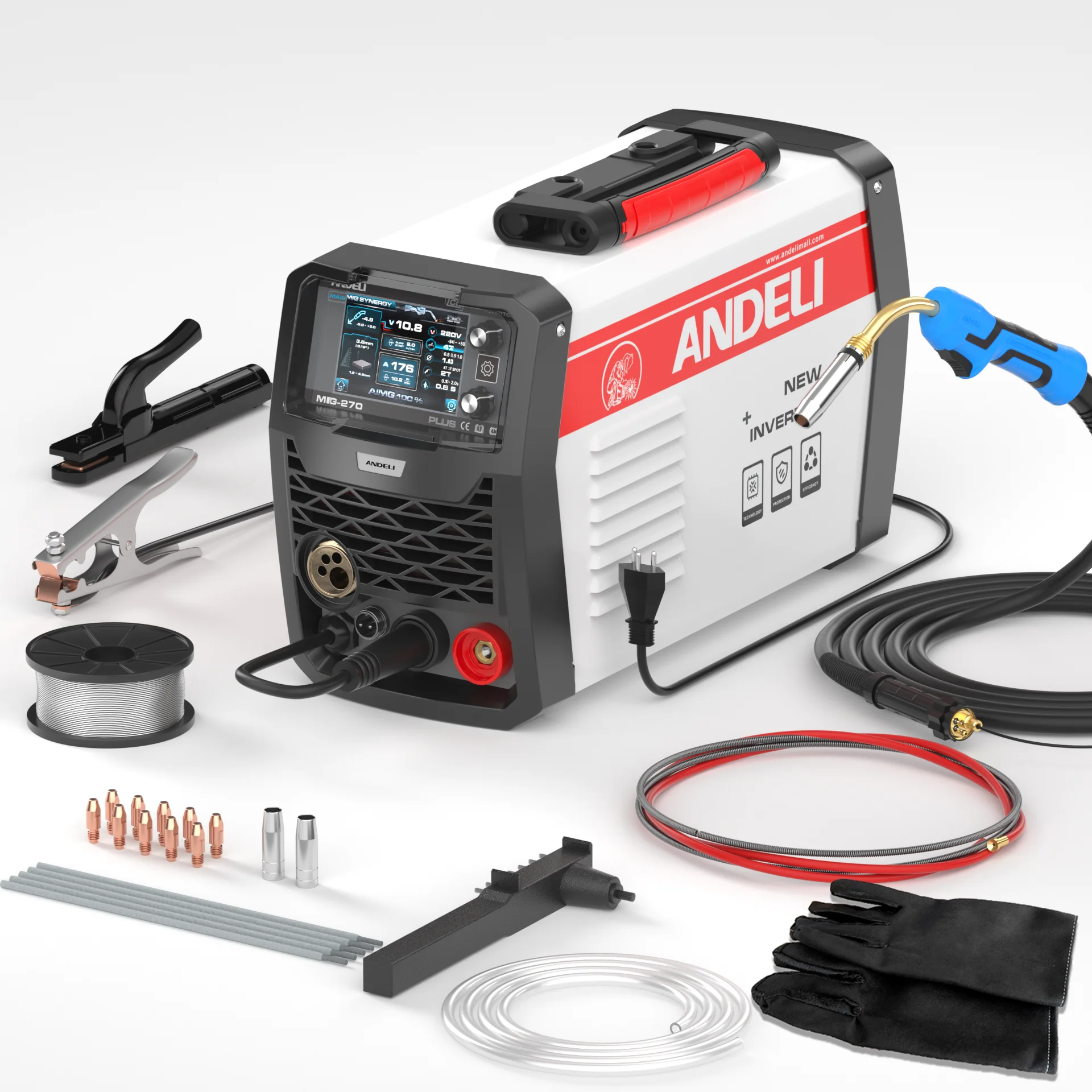 ANDELI USA Free Shipping MIG-270 4 IN 1 110V 220V MULTI PROCESS ...
