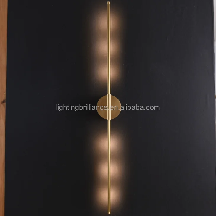 Modern Hotel Lobby Solid Brass Gold Long Wall Light Sconce| Alibaba.com