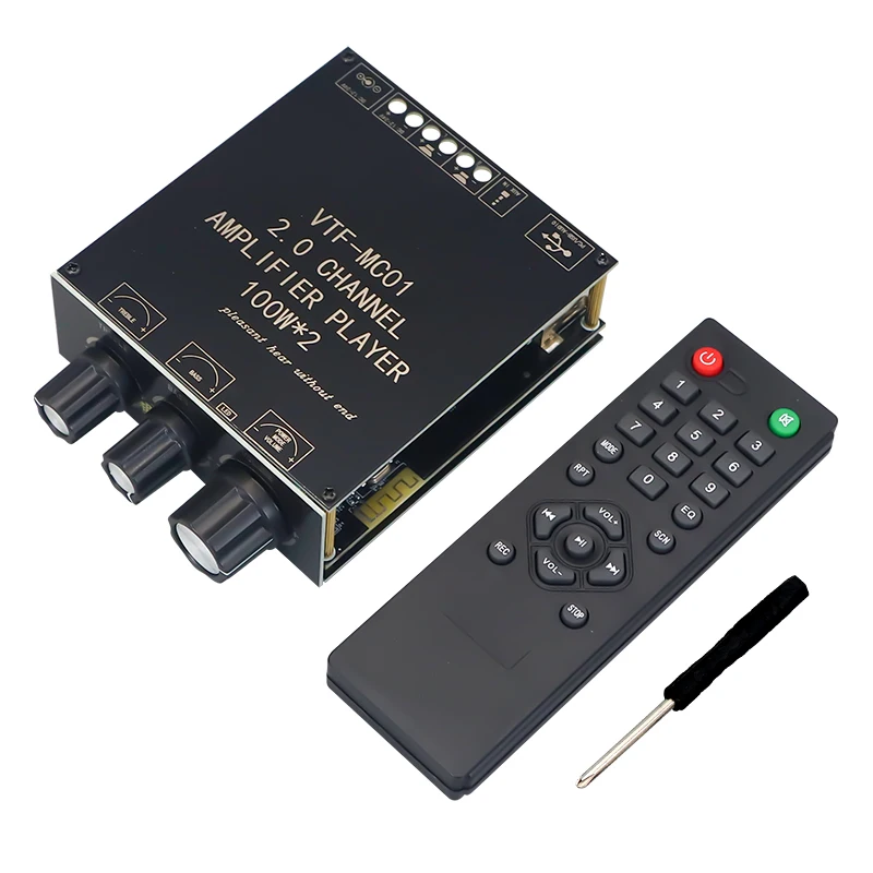 Dual Channel Mini 100W Class D Bluetooth Amplifier Board for Home Audio ...