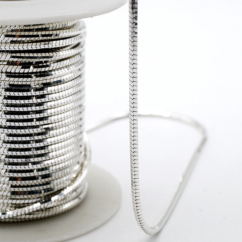 Fine 925 Silver Jewelry Chain Men Square Box Chains By Meter Roll Flat ...