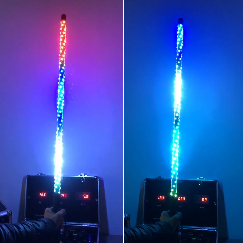 Rgb Led Safety Whip Multicolor Chasing Colors Antennas Flag Pole Led ...