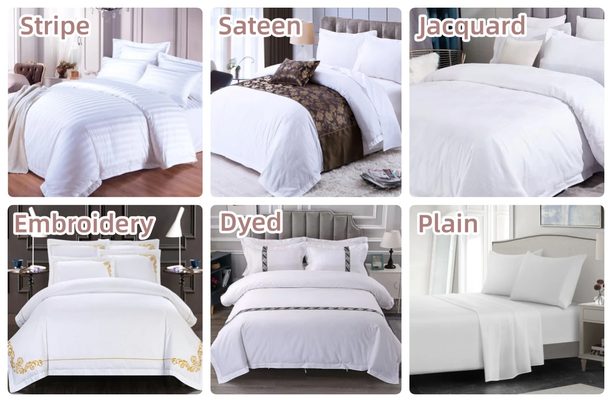Wholesale Hotel Hospital Fitted Bed Sheet Set 3cm Stripe