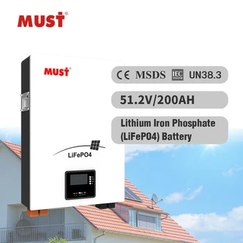Must 5kw 10kw Lithium Battery 24v 48v Solar Energy 200ah Power Wall ...