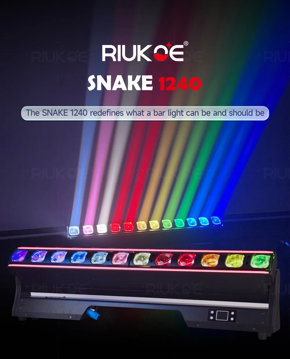 DJ Professional Stage Lighting DMX RDM RGBW Snake 1240 12x40W Zoom Wash ...