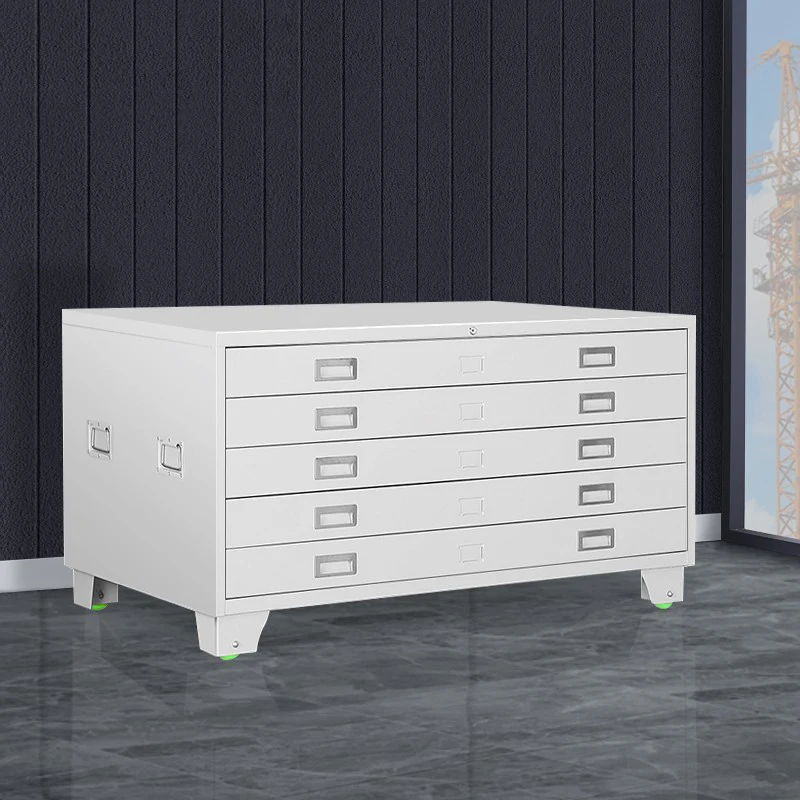 China Metal Map Plan Storage Cabinet Flat Drawing A0 Paper Organizer ...