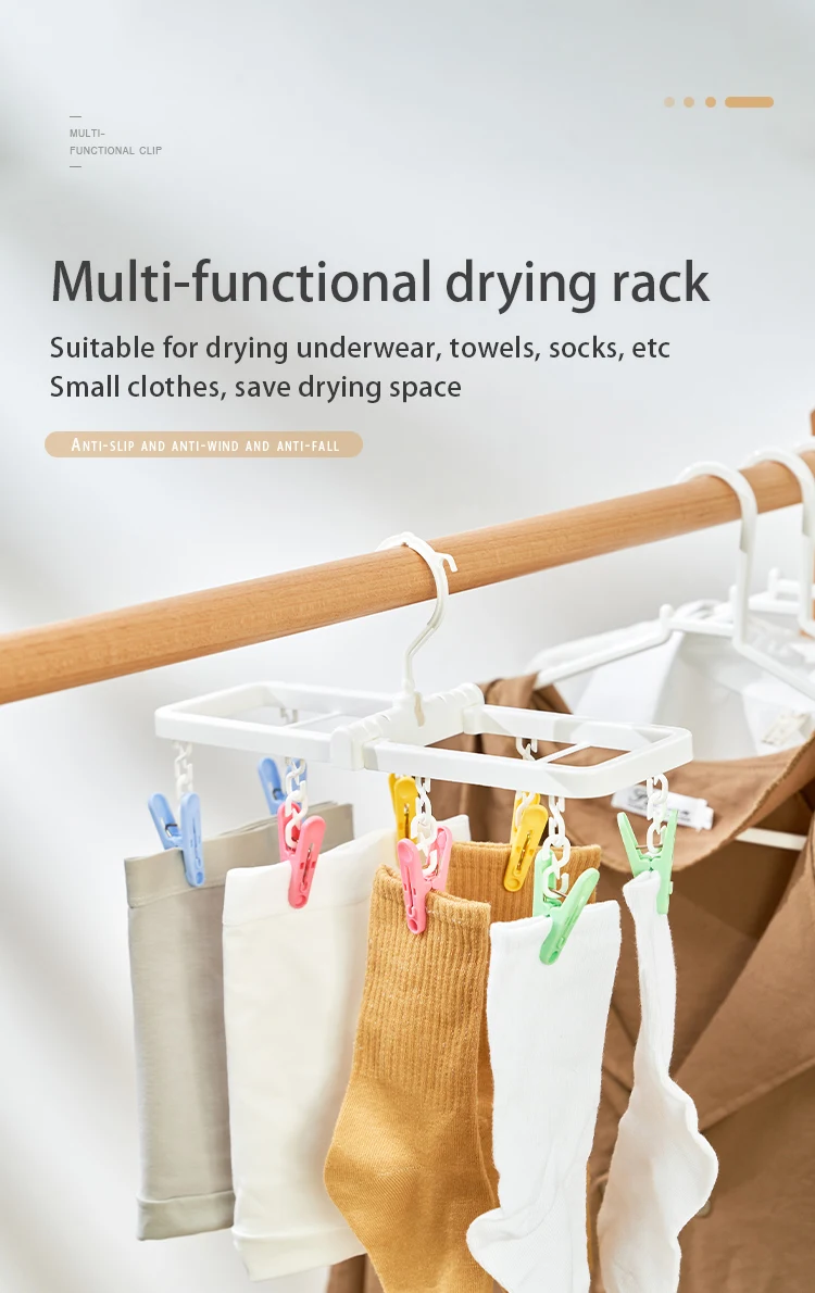 KM1131 Clothes Drying Rack Collapsible Pylon Socks Underwear Towel ...