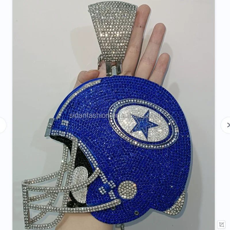 Sidan Custom Football Teams Pendant Medal Helmet Necklace