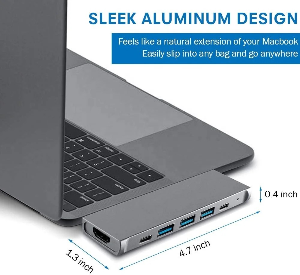 Aluminum Alloy Adapter For Laptop Multiport 8 In 1 Docking Station Hub ...