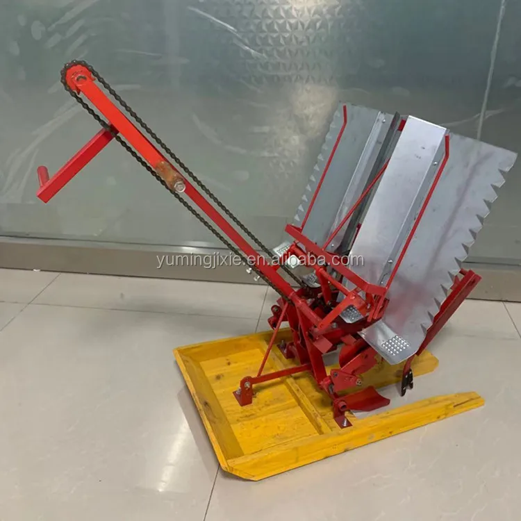 2 Row Mini Manual Rice Transplanter Hand Working Rice Planting Machine ...