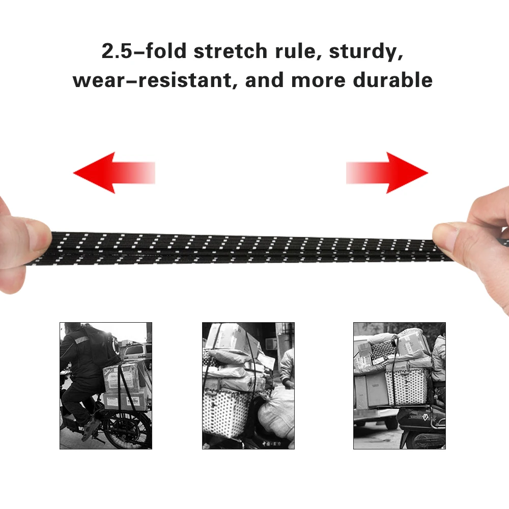 Bike Cargo Fixing Rope Bicycle Elastic Luggage Rope Elastic Rope With ...