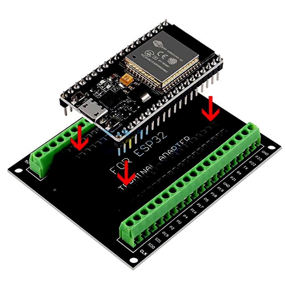Esp32 Breakout Board For Esp32 Wifi Ble Development Board Lua 38pin Gpio 1 Into 2 Expansion ...