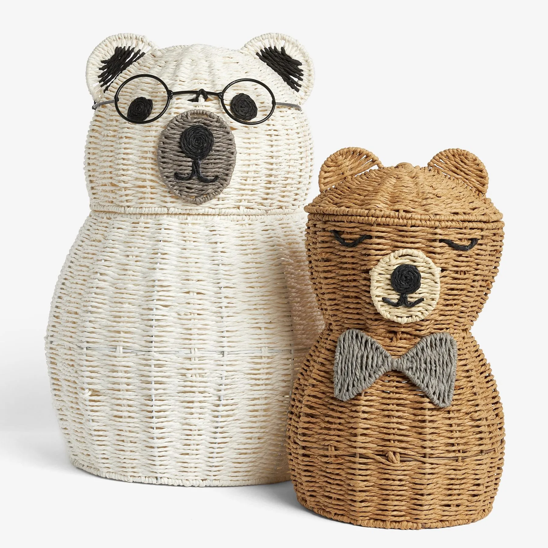 Eco-friendly Rattan Baskets - Fun Animal Shapes for Kids