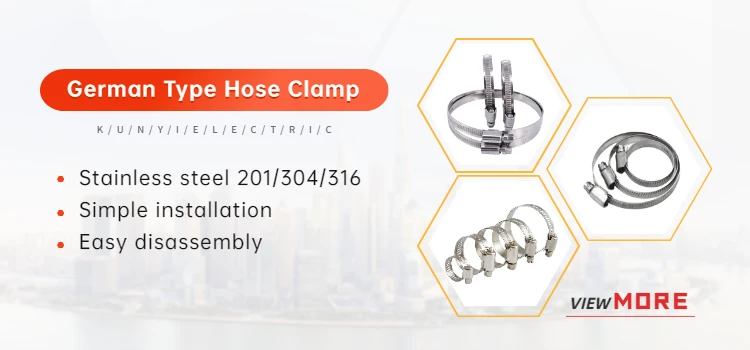 German Type Thumb Screw Hose Clamp Worm Drive German Hose Clamps ...