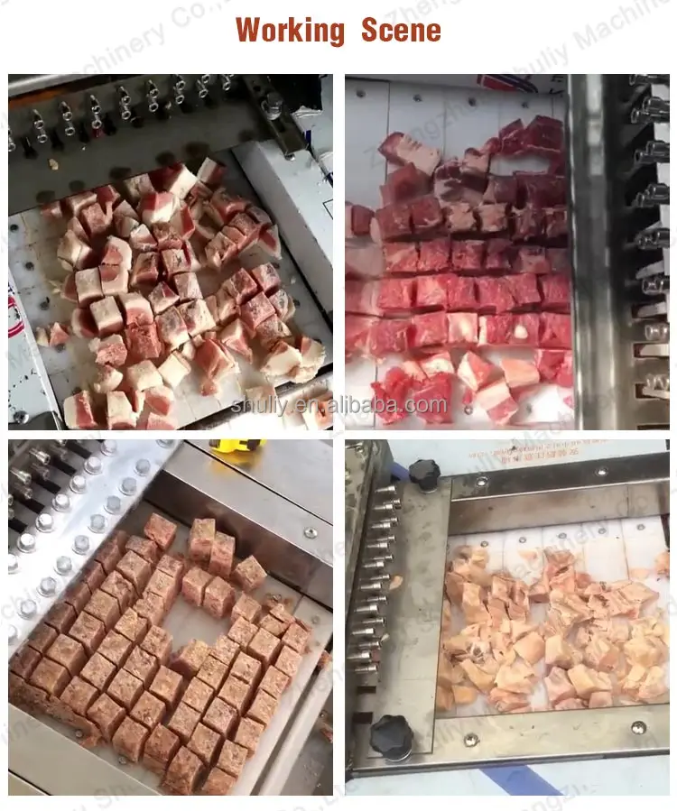 High Efficiency Frozen Meat Block Cutting Machine Chicken Duck Goose ...