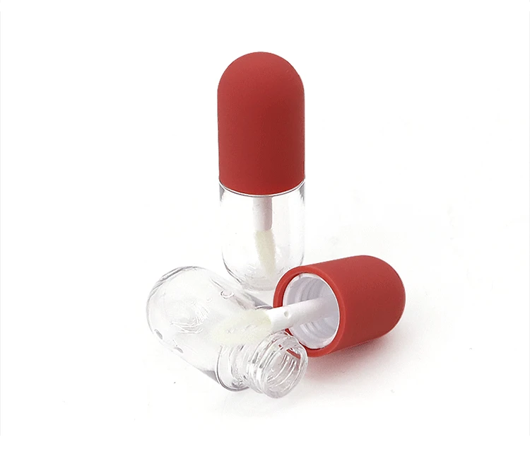 Cute 3ml Custom Capsule Pink Lip Gloss Tube Mini Small Pill Lipgloss ...
