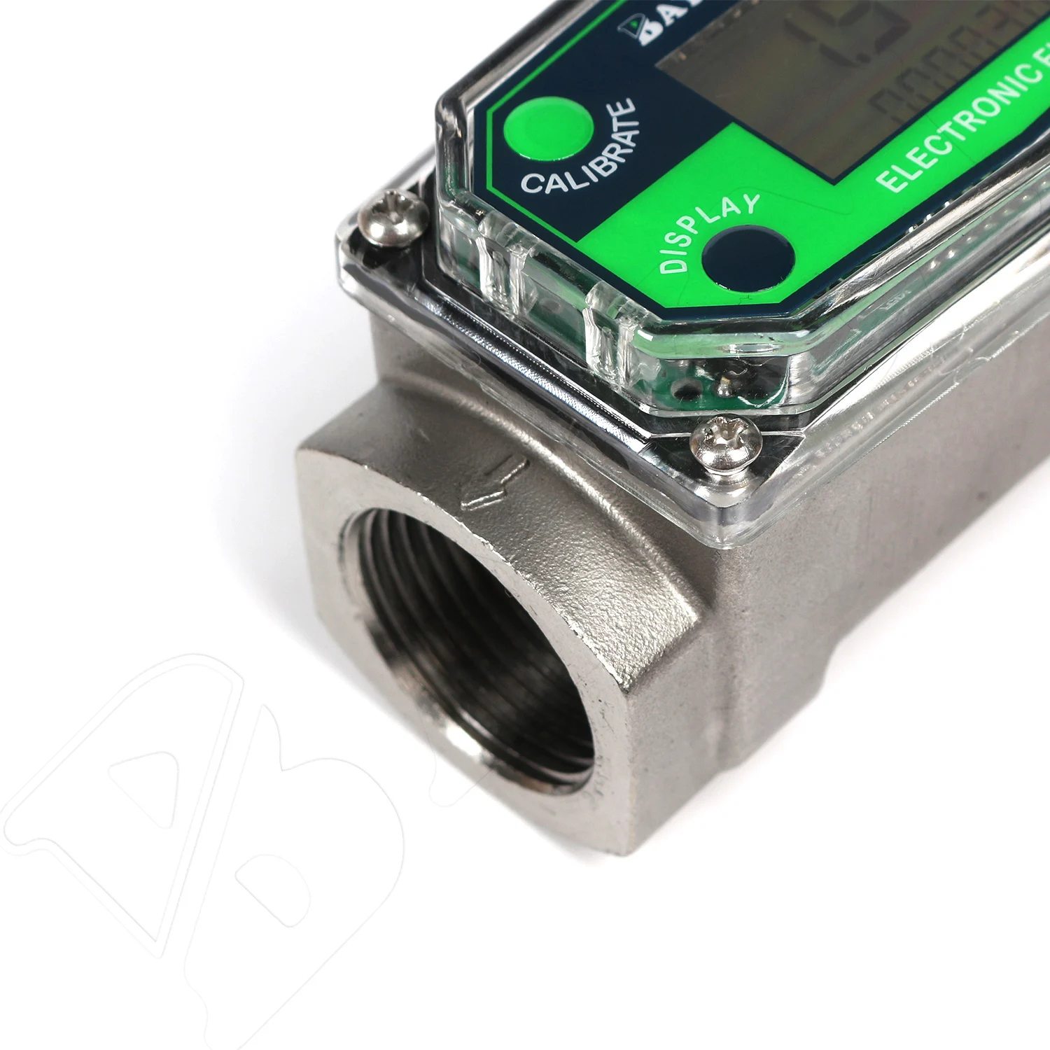 Turbine Flow Meter Fuel Flowmeter with LCD Display Oil Fuel Flowmeter 1 inch Stainless Steel ...