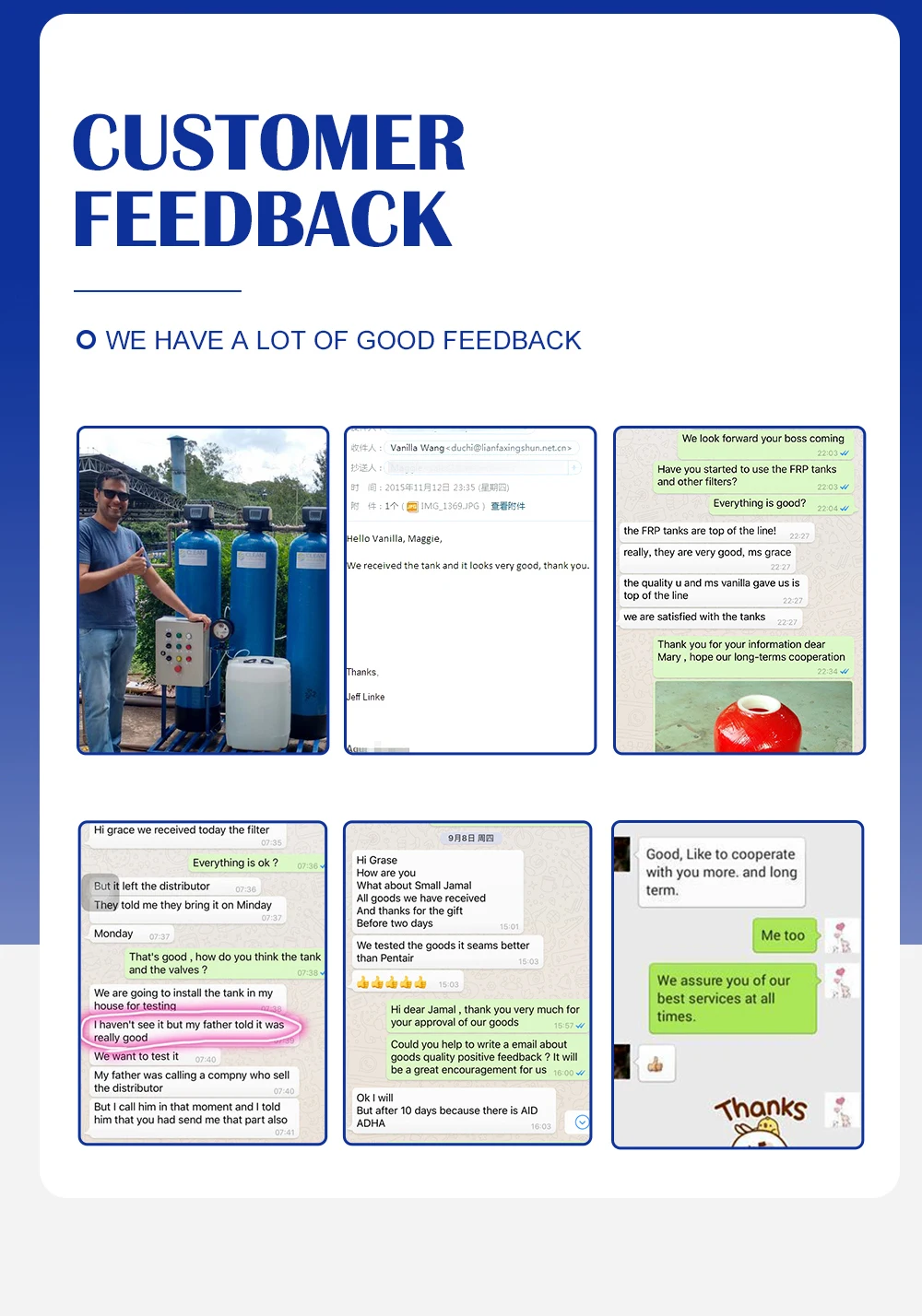 NSF Certified FRP Vessel for DI Projects - Pentair Tank