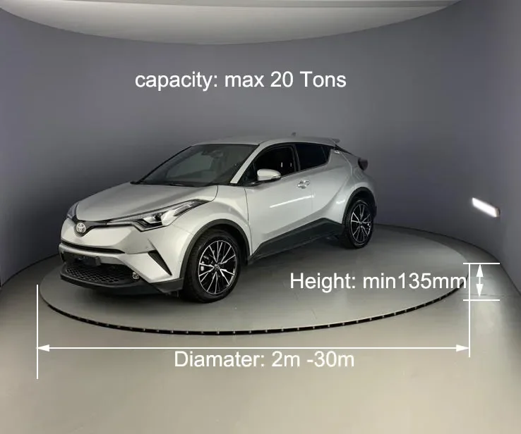360 Degree Rotating 3000kg Car Display Platform Garage Parking System ...