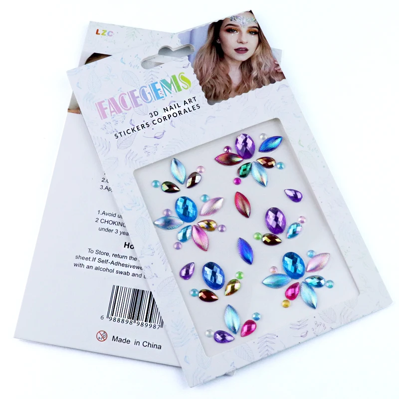 GP Holographic Rhinestone Face Gem Stick - Party Decor