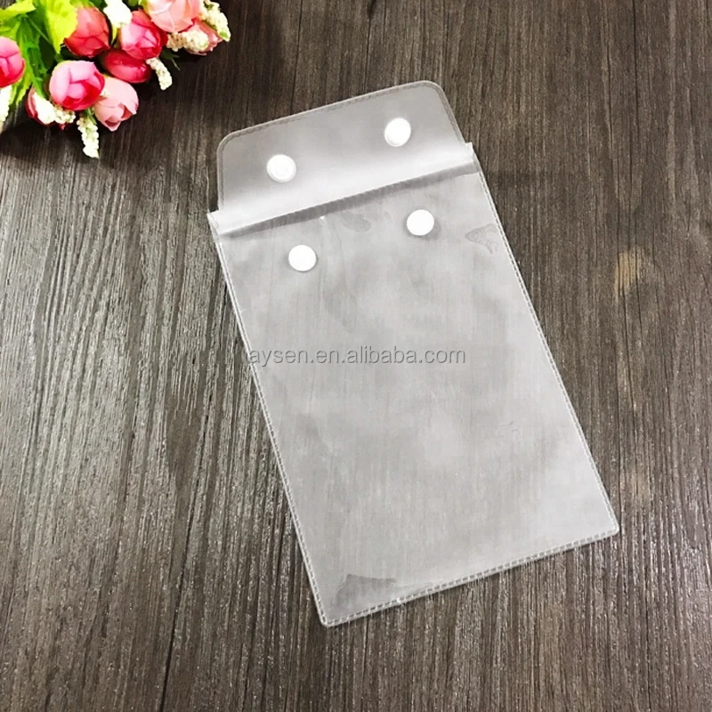 Customizable Plastic Eva Vinyl Snap Closure Bag with Hanger