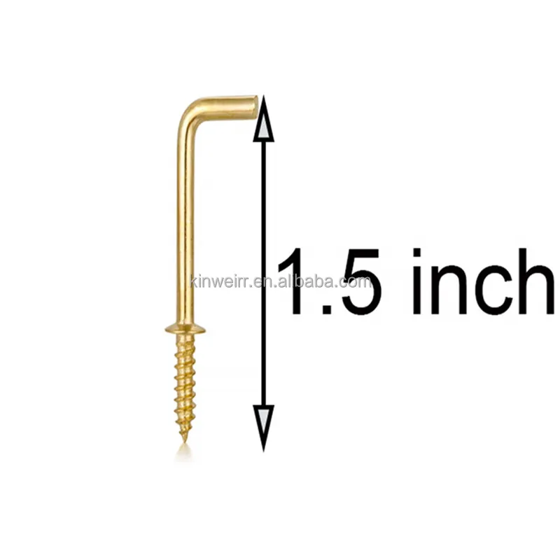 Wholesale Gold Color L Shaped Screw Hook In Bulk Price From China ...