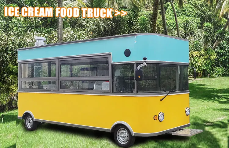 Modern Street Electric Food Buses - Hot Dog Snack Dinning Vending Bus