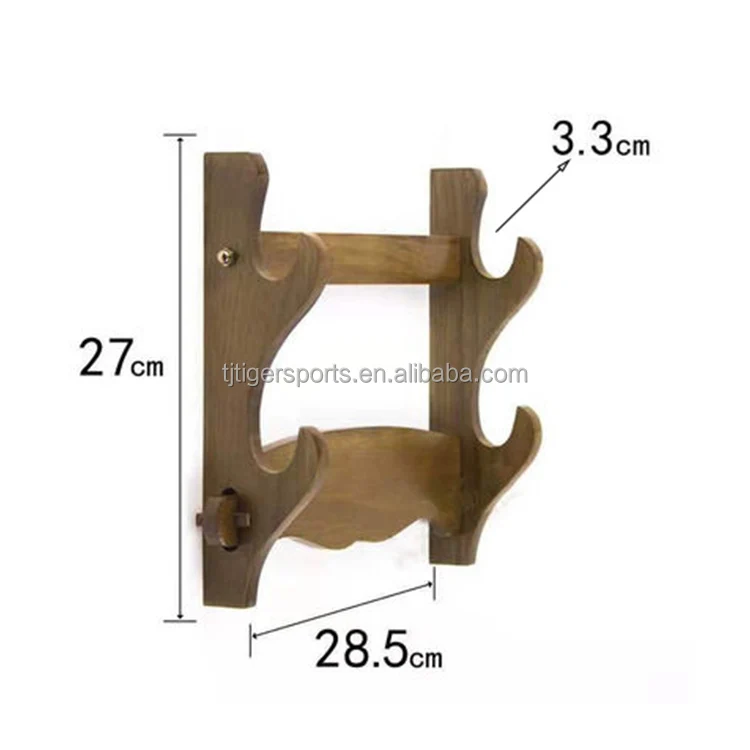Wholesale Solid Natural Wood Stand for Medieval Sword Display