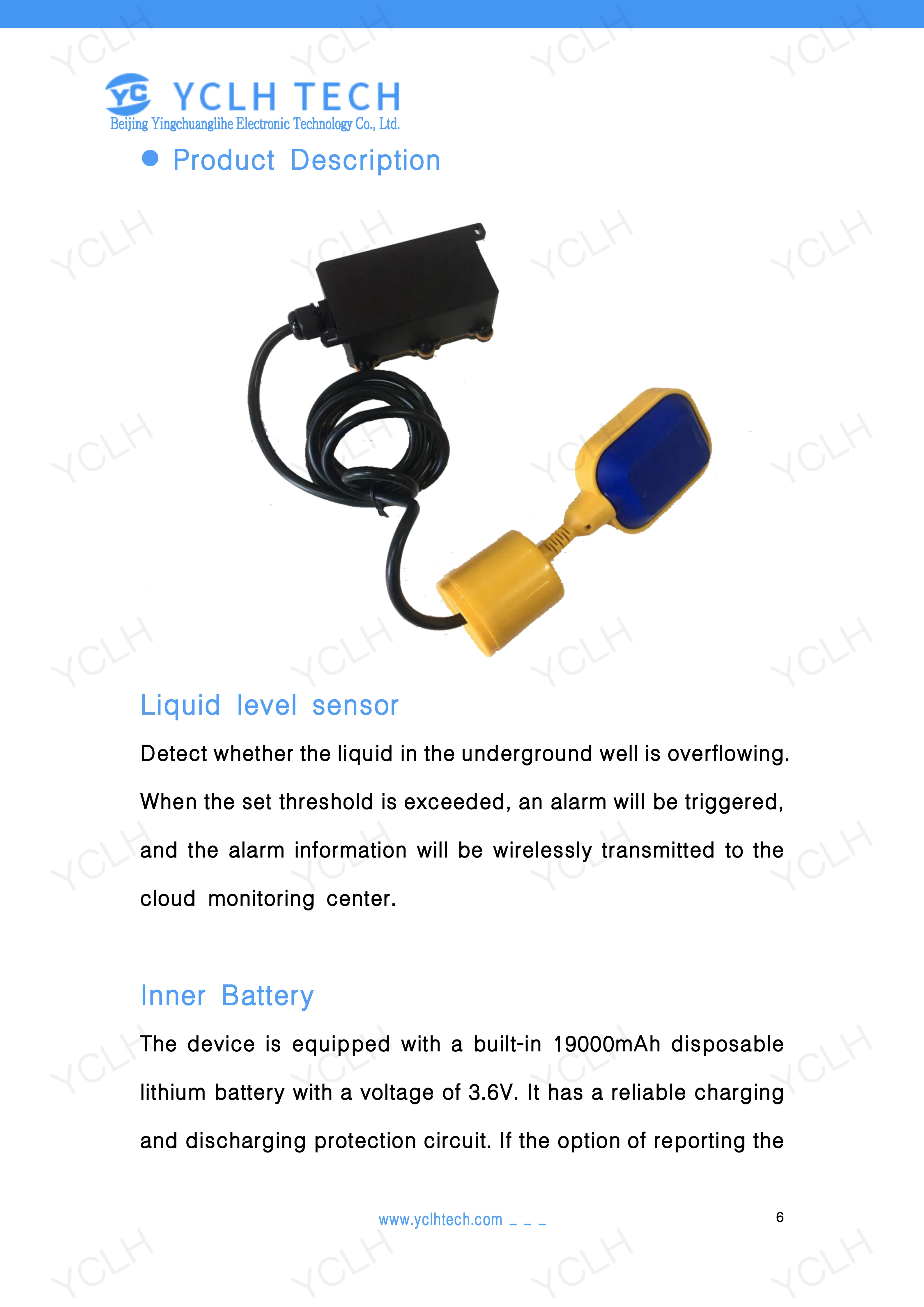 Wireless Manhole Cover Sensor Water Level Detector Low-power ...