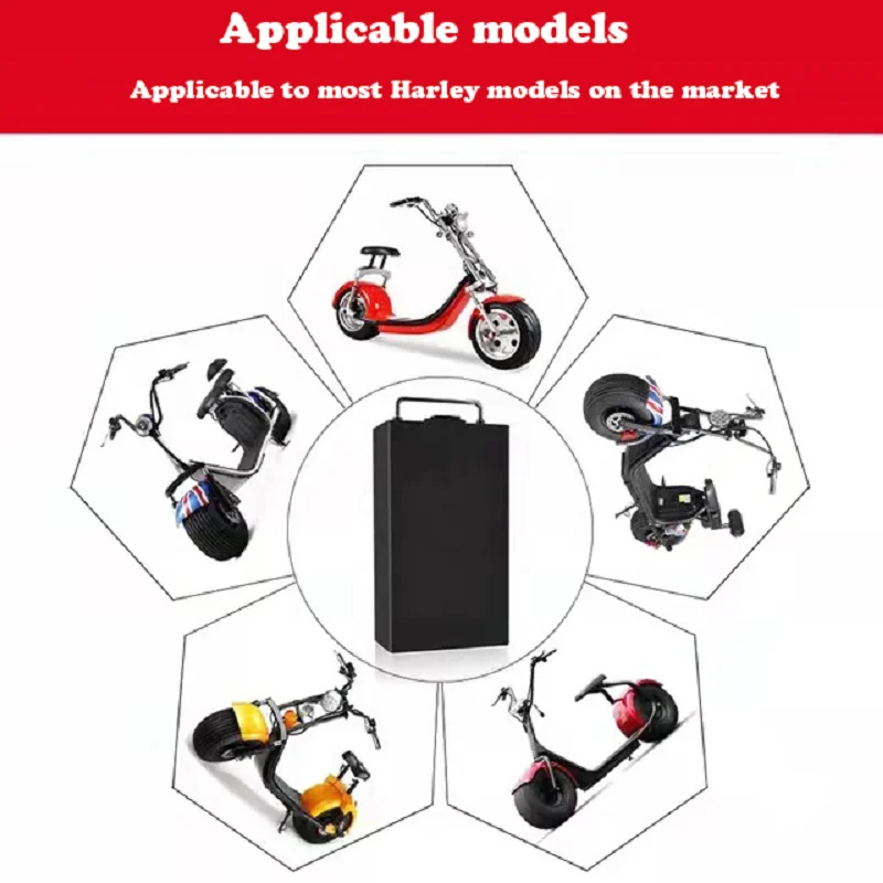 Citycoco Scooter 60v 10ah 12.5ah 17.5ah 20ah Battery Pack Lithium For ...
