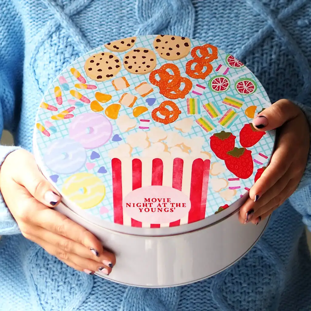 Wholesale Metal Packaging - Round Cookie Tin Box for Cake