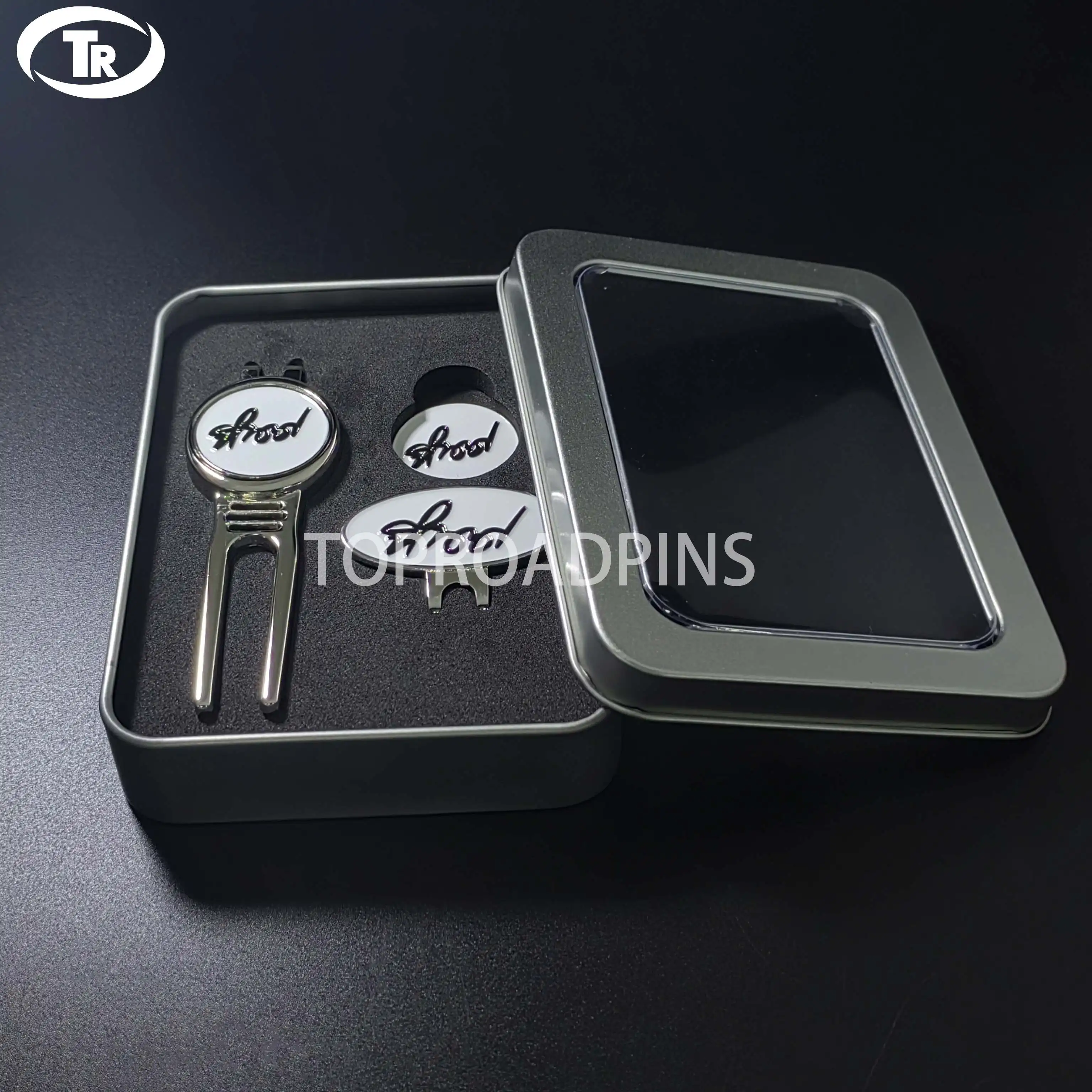 Customized Golf Club Gift Set Fork Golf Divot Repair Tool And Cigar ...