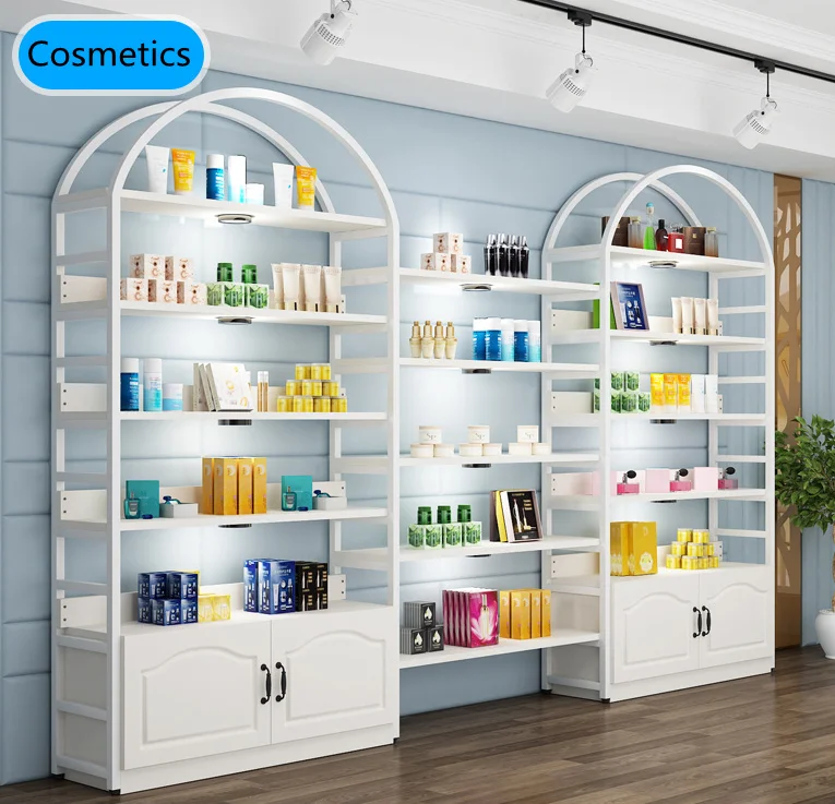 New Fashion White Layered Cosmetic Rack - Freely Assembled