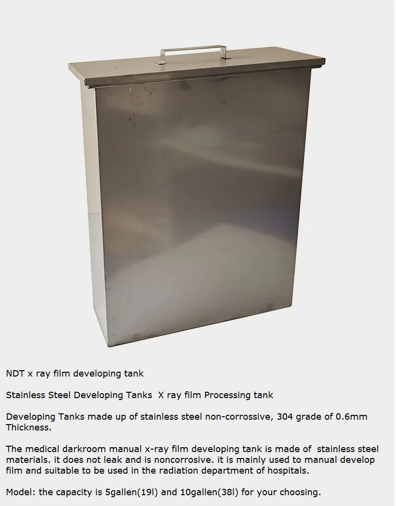 5 Gallon 10 Gallon Stainless Steel X Ray Film Developing Tank