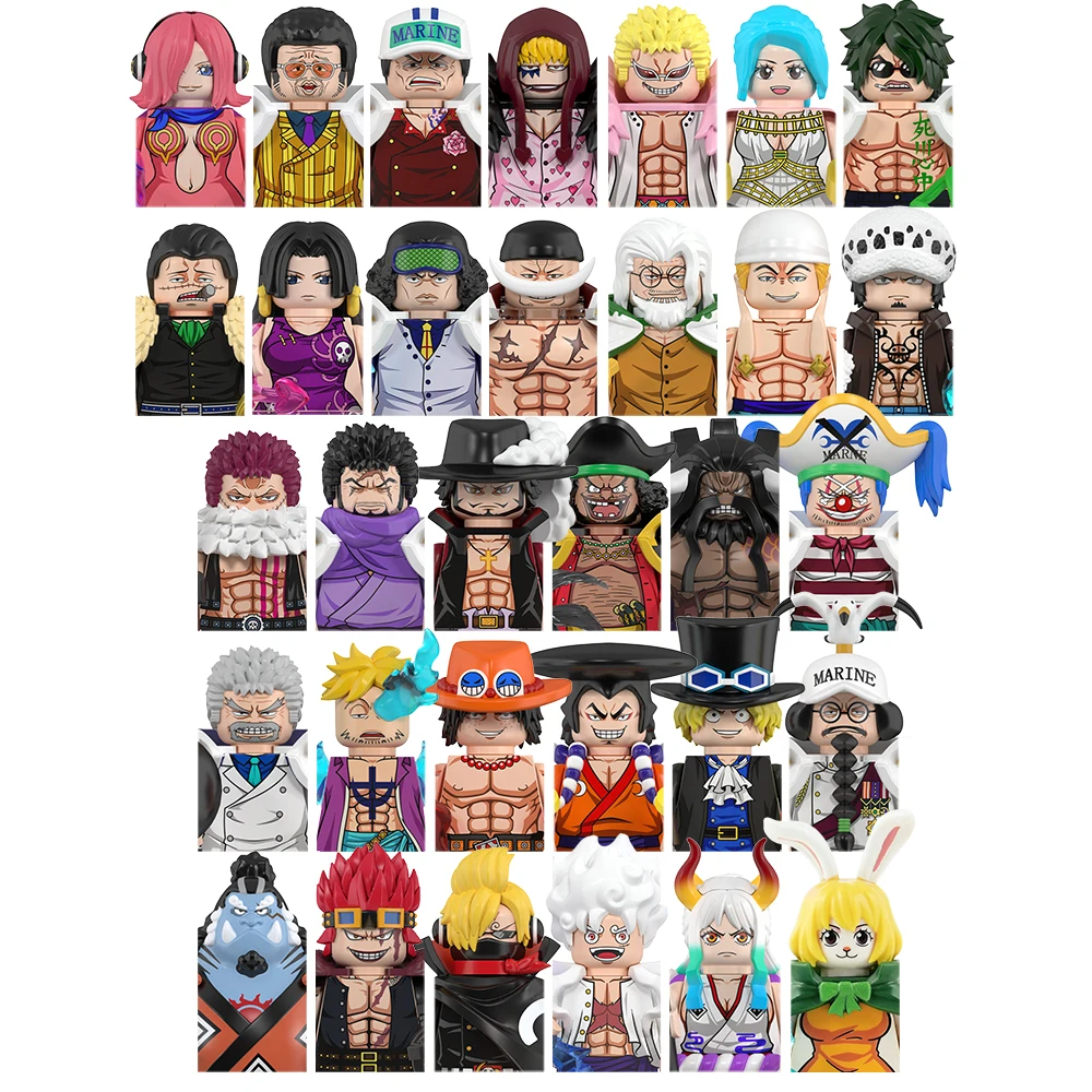 WM Blocks Anime Luffy Ace Boa Hancock Sanji juguetes mini toys building ...