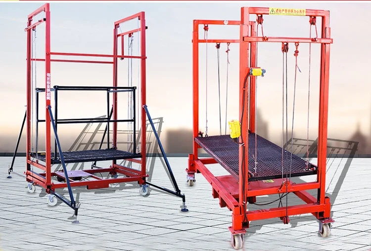 San Multiple Models Foldable Electric Scaffold Lift - 2m to 10m Lifting ...