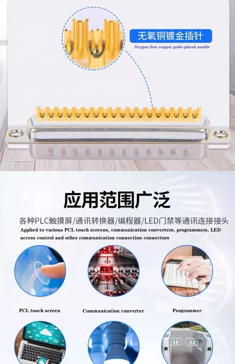 D-SUB Waterproof Connector DB 37 Pin Male - Reliable